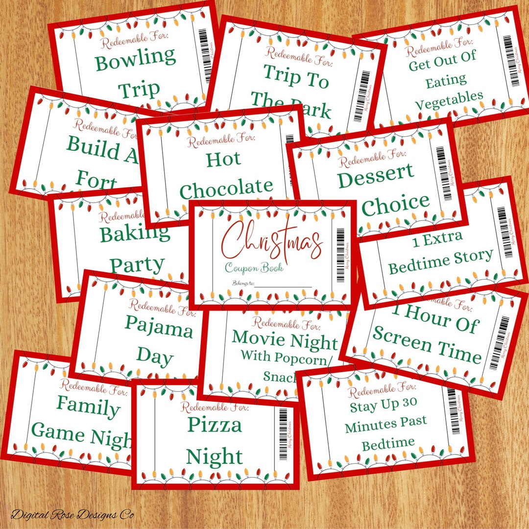 Christmas Coupon Book for Kids/christmas Coupons for Kids/coupons for ...