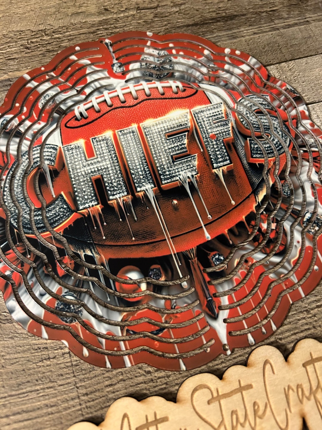 Kansas City Chiefs 8 in Wind Spinner, 8in Wind Spinner, Wind Spinner ...