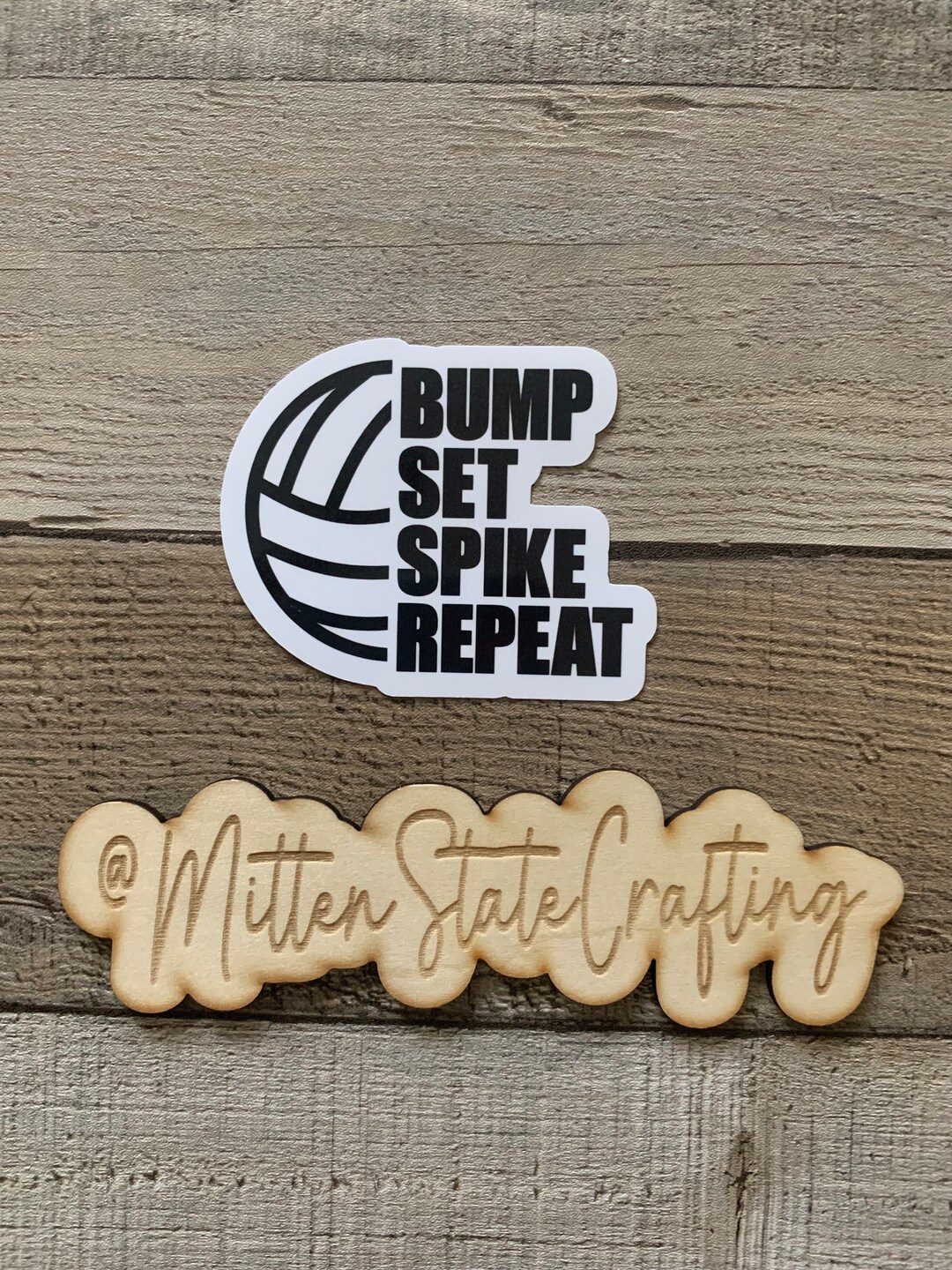 Volleyball Sticker, Bumb Set Spike Repeat Volleyball Waterproof ...