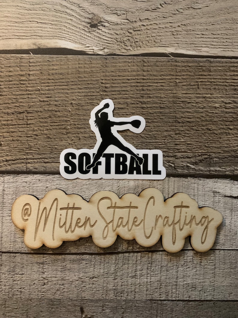 Softball Pitcher Sticker, Softball Player Sticker, Softball Waterproof ...