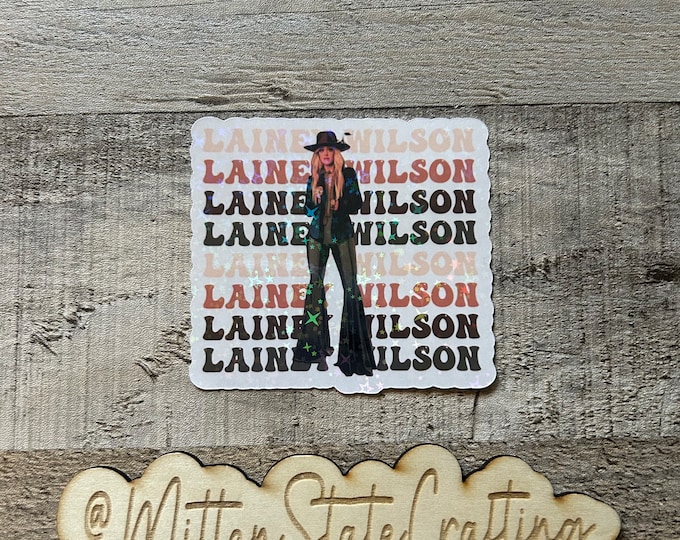 Lainey Wilson Holographic Waterproof Sticker, Lainey Wilson Sticker ...