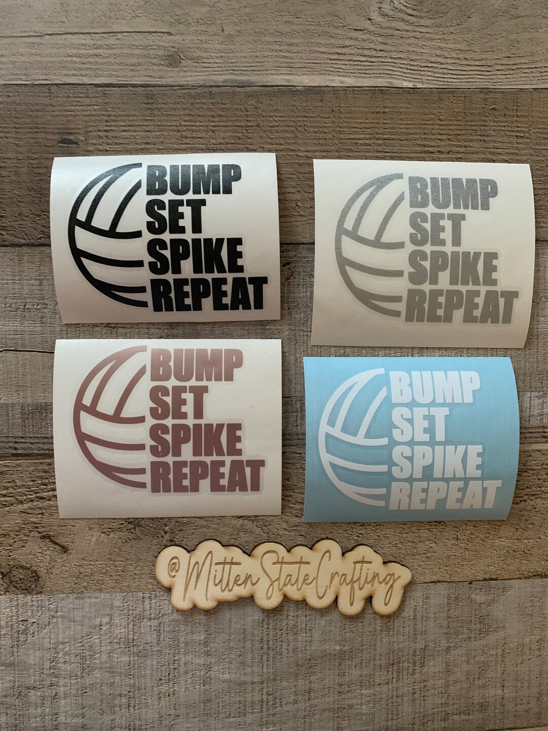 Bump Set Spike Repeat Volleyball Decal, Volleyball Car Decal ...