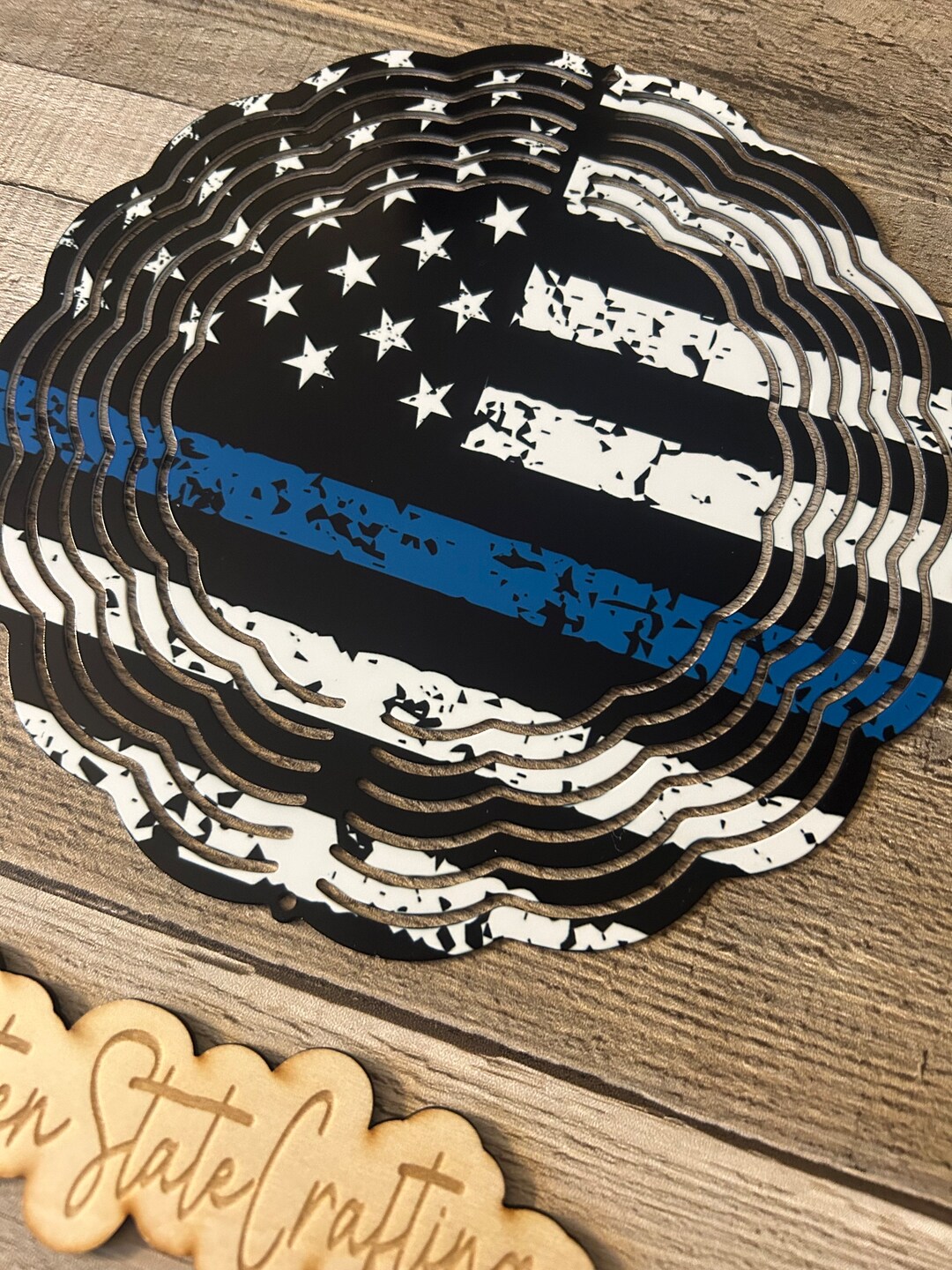 Police 8 Inch Wind Spinner, 8in Wind Spinner, Police Boys in Blue Wind ...