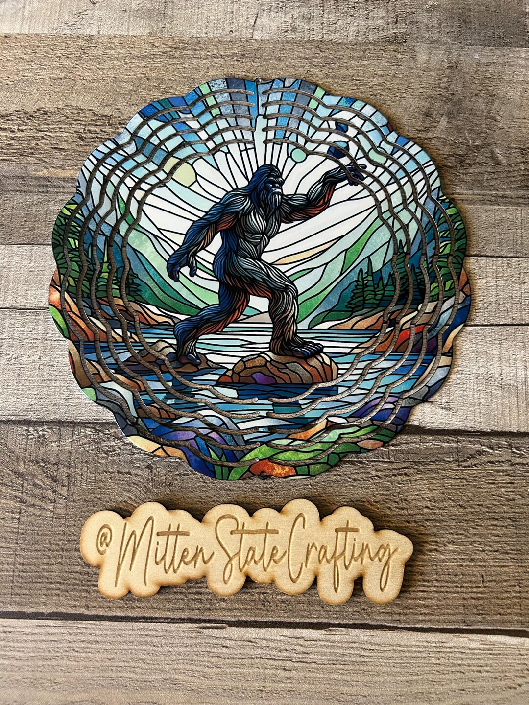 Sasquatch Bigfoot 8 Inch Wind Spinner, 8in Wind Spinner, Bigfoot Wind ...