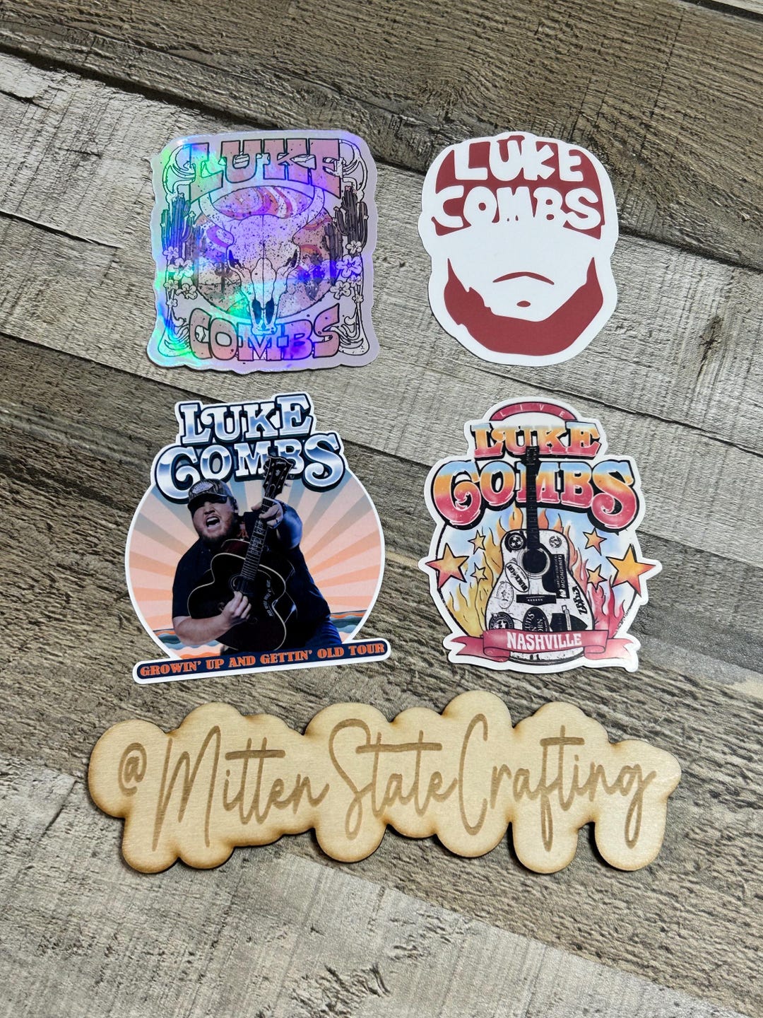 Luke Combs Sticker Set, Luke Combs Stickers, Waterproof Sticker ...