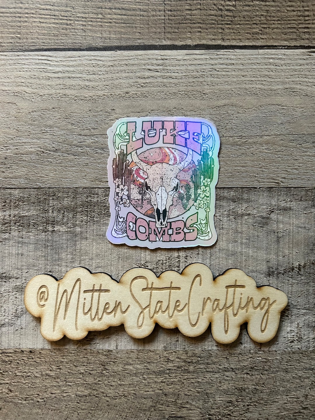 Luke Combs Holographic Waterproof Sticker, Luke Combs, Country Music ...
