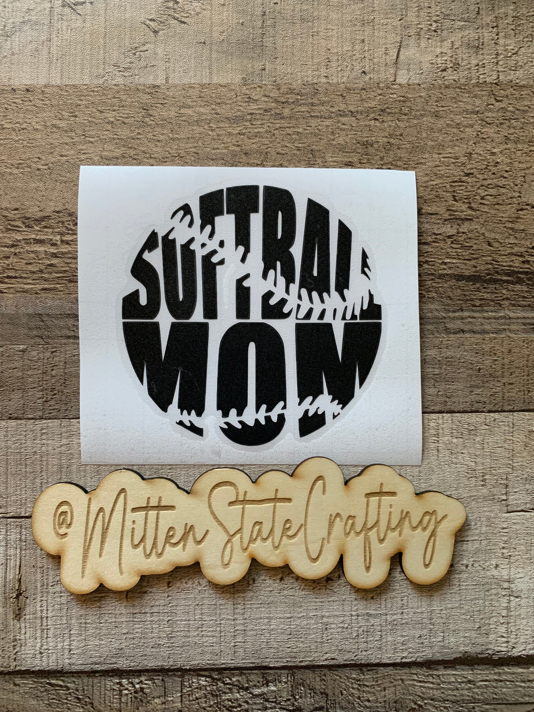 Softball Mom Vinyl Decal Softball Decal Mom Decal Softball - Etsy