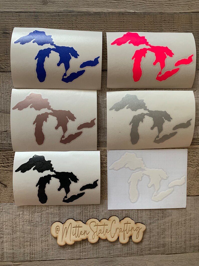 Great Lakes Michigan Decal, Great Lakes Decal, Michigan Decal, Michigan ...