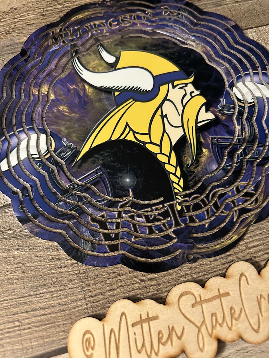 Minnesota Vikings 8 Inch Wind Spinner, 8in Wind Spinner, Wind Spinner ...
