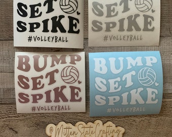 Volleyball Set Spike Dig H936 6 Inch Sticker Decal Volley Ball Net Knee ...
