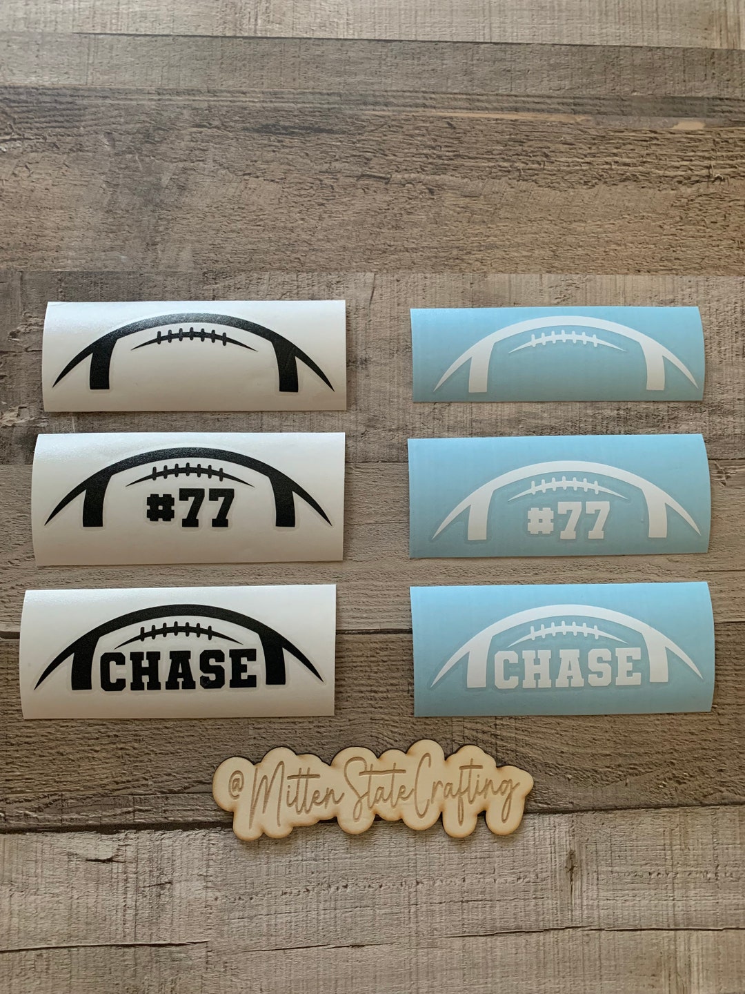 Personalized Football Decal, Football Decal, Car Decal, Cup Decal ...