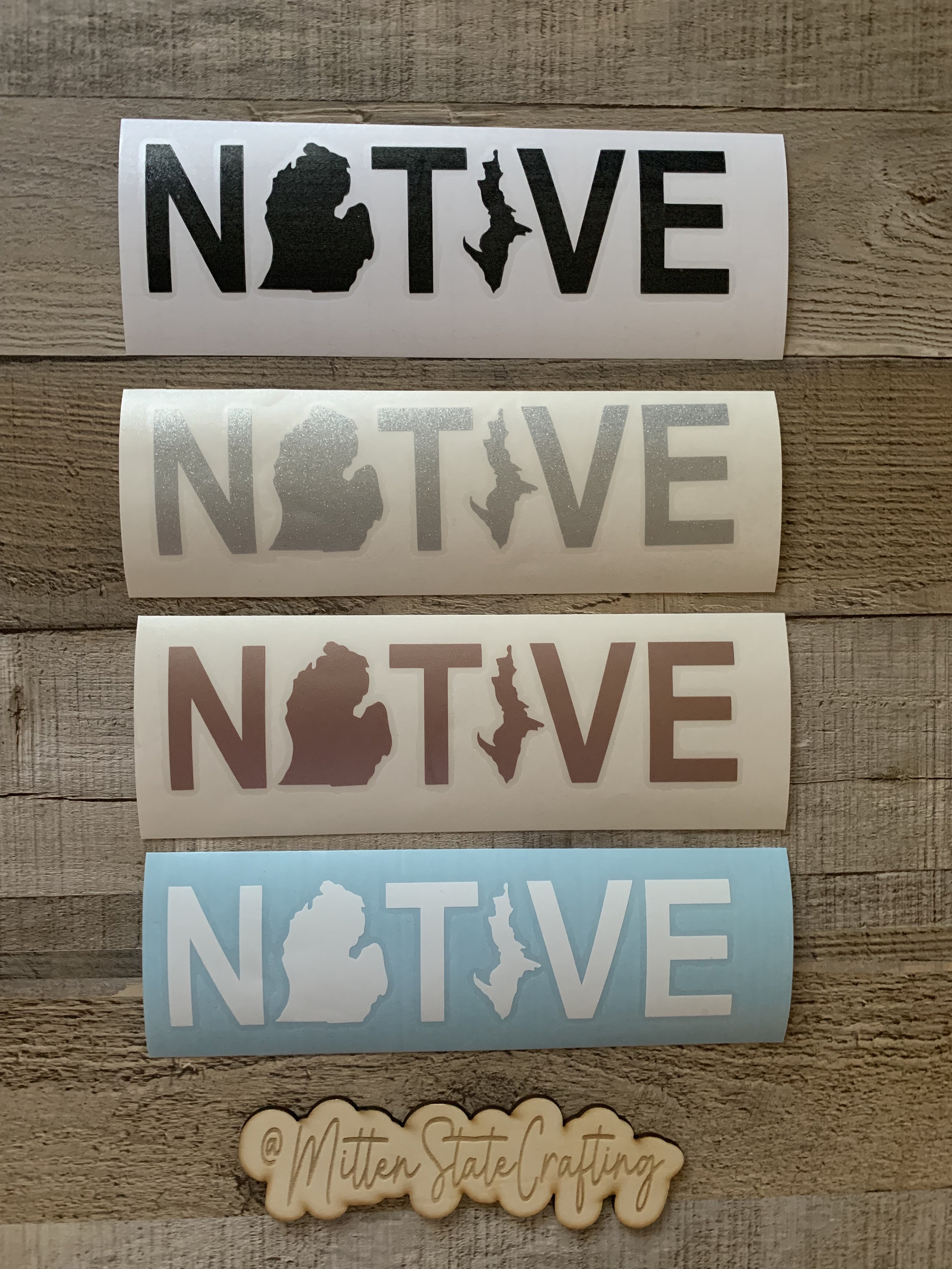 Native Michigan Decal, Michigan Decal, Michigan Car Decal, Vinyl Decal ...