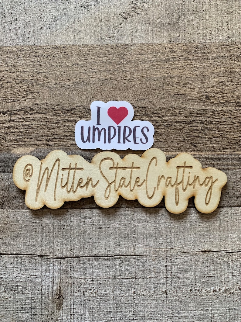 I Love Umpire Stickers Waterproof Helmet Size Catcher Stickers Ump ...