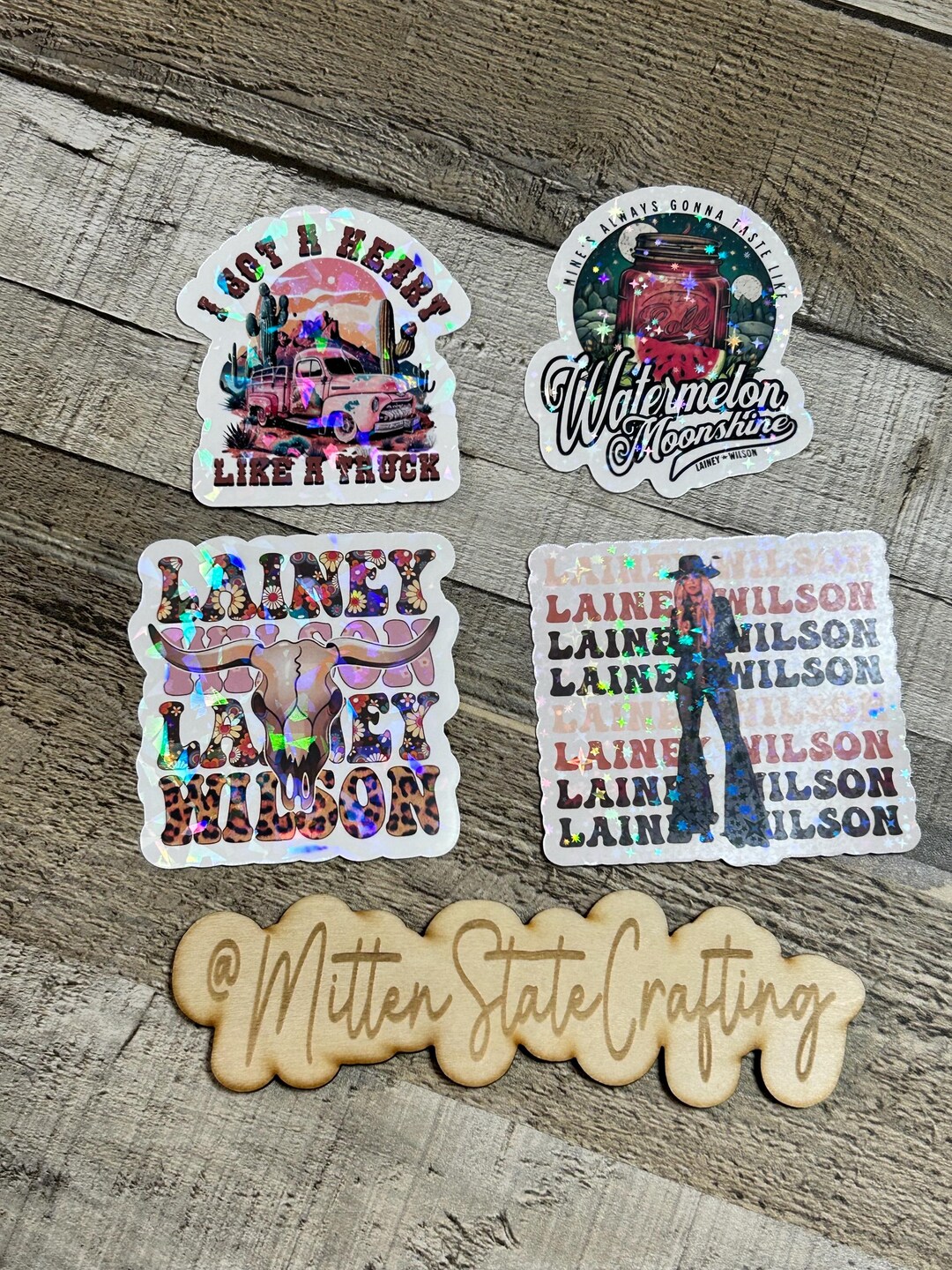 Lainey Wilson Holographic Waterproof Sticker Set, I Got a Heart Like a ...