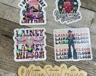 Lainey Wilson Stickers | Holographic | Waterproof | Tear, Scratch ...