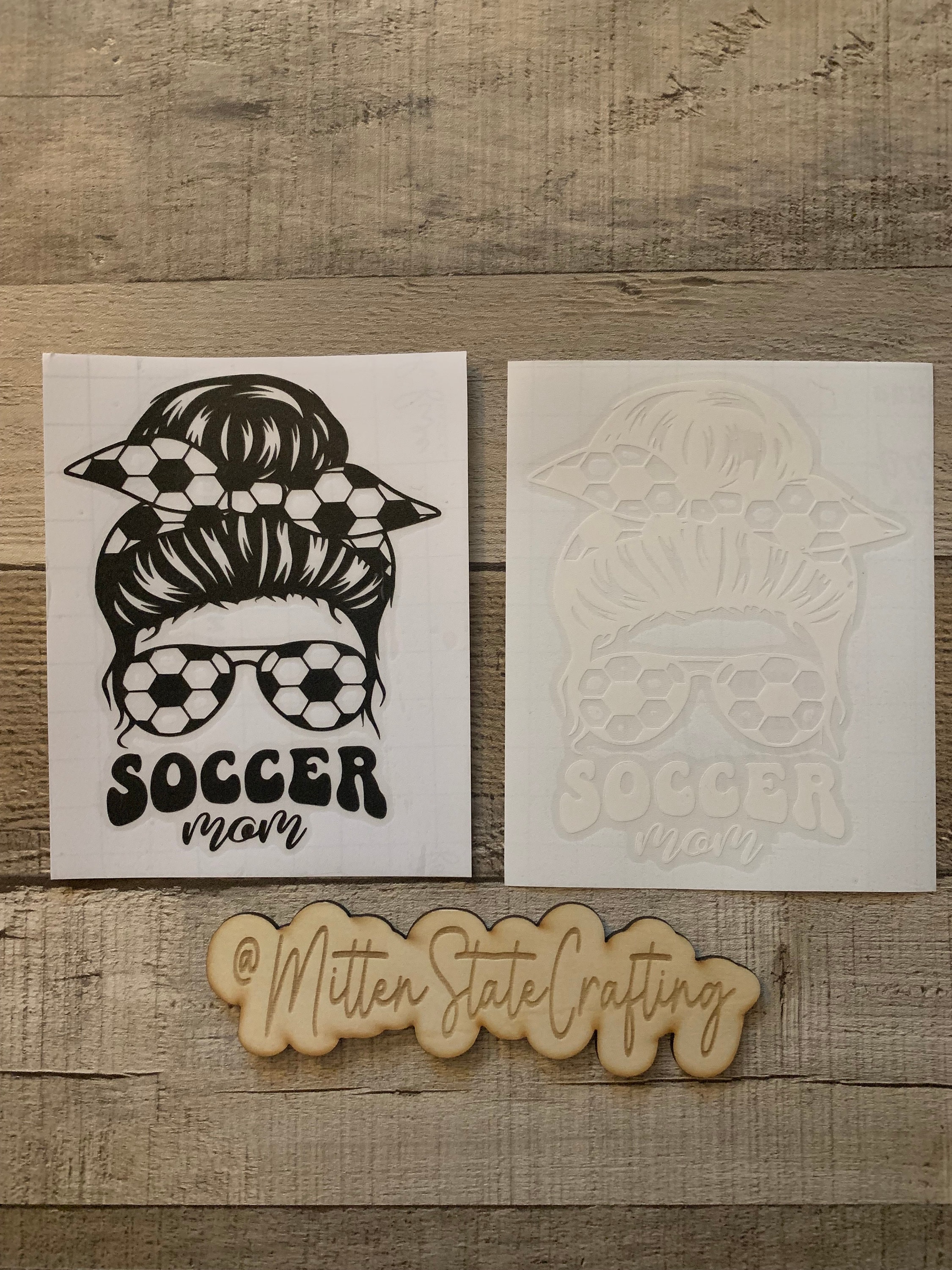 Soccer Mom Decal, Soccer Mom Car Decal, Soccer Messy Bun Decal, Soccer ...