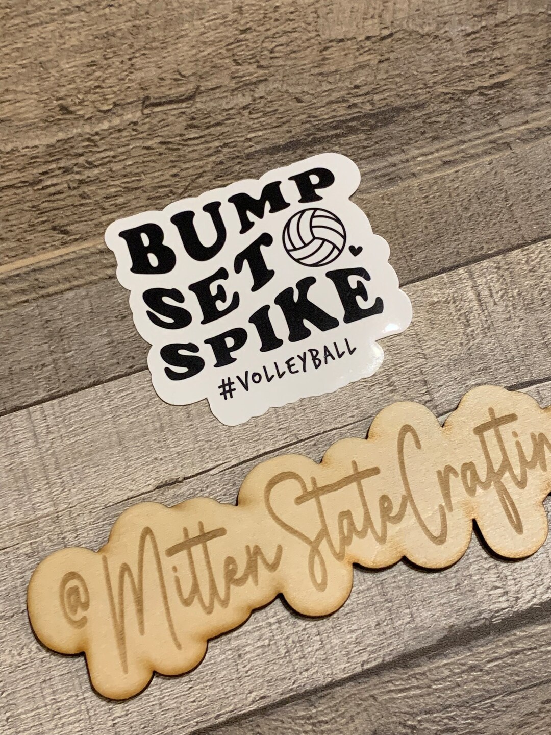 Volleyball Sticker, Bumb Set Spike Repeat Volleyball Waterproof ...