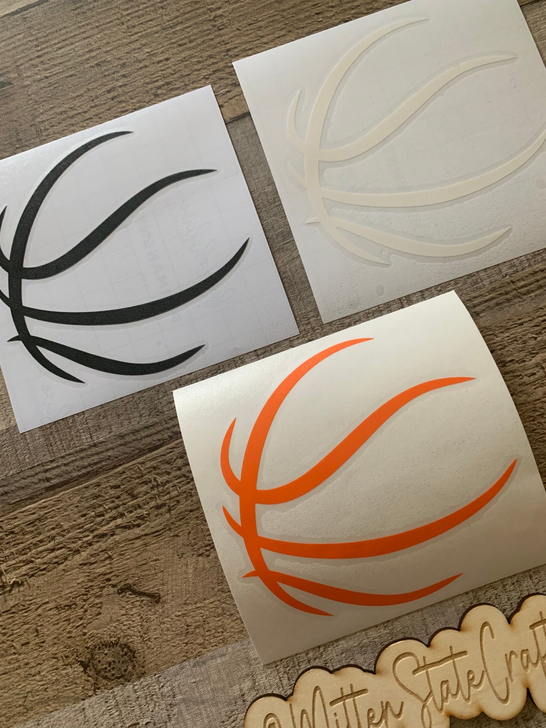 Basketball Outline Decal, Basketball Decal, Basketball Sticker ...