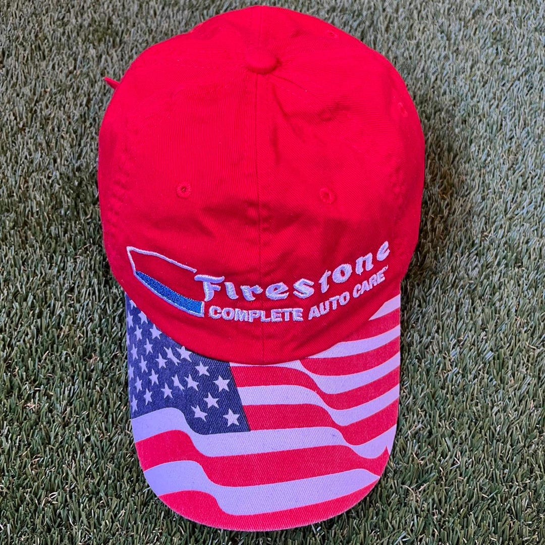 Red and White Firestone USA Hat - Etsy