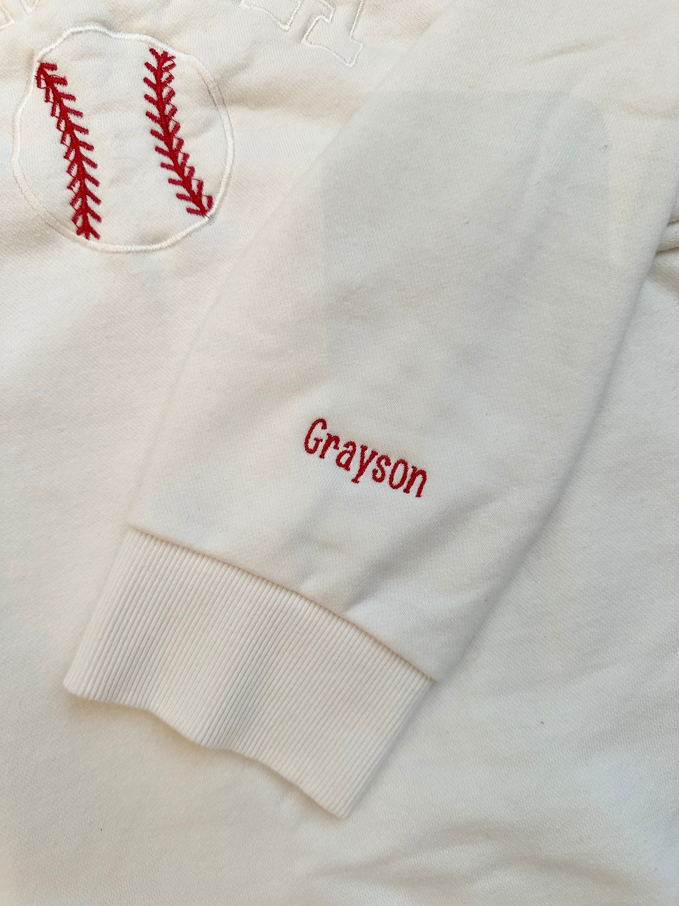 Womens Embroidered Sweatshirt,baseball MAMA Embroidered Sweatshirt ...