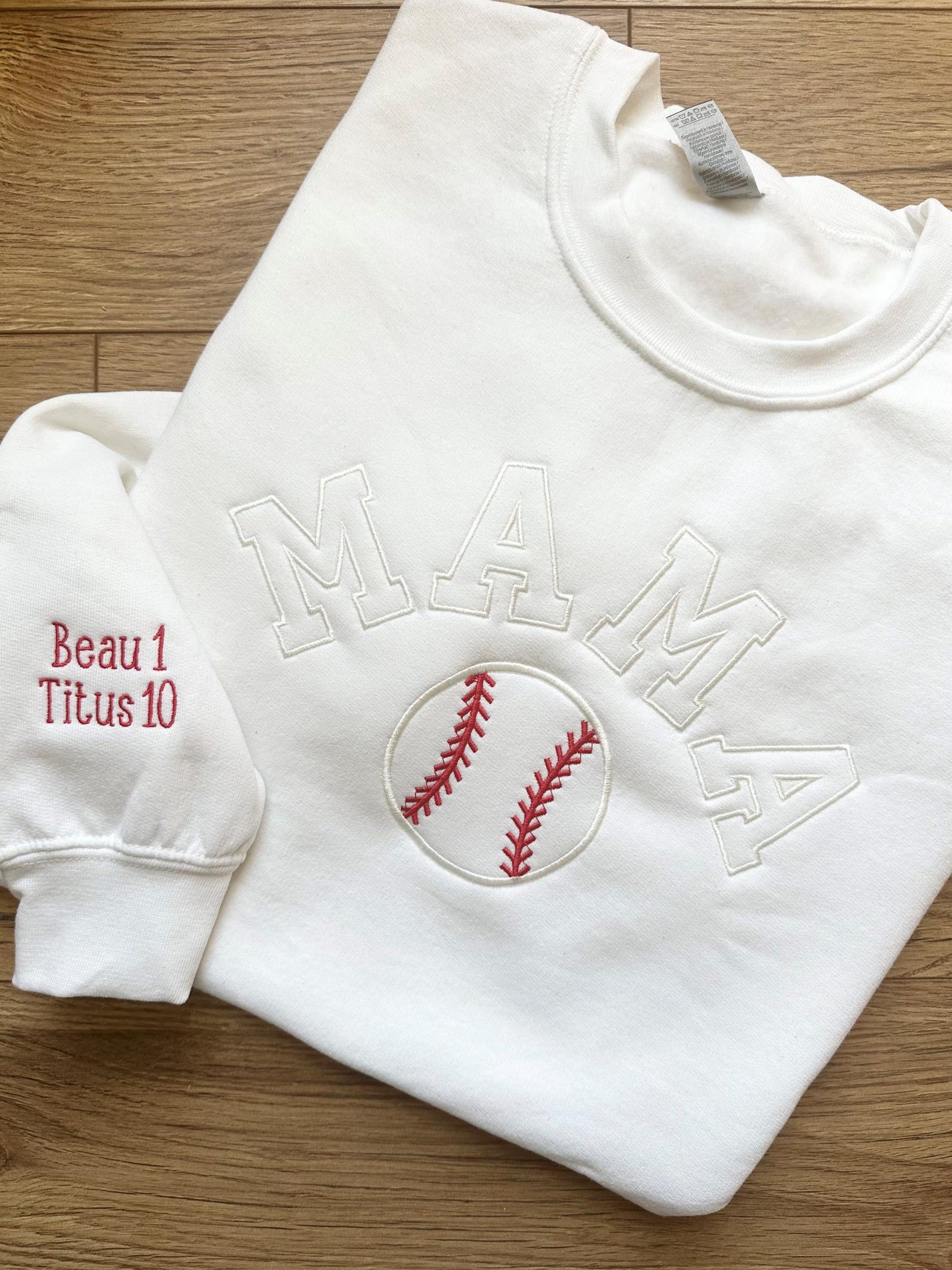 Womens Embroidered Sweatshirt,baseball MAMA Embroidered Sweatshirt ...