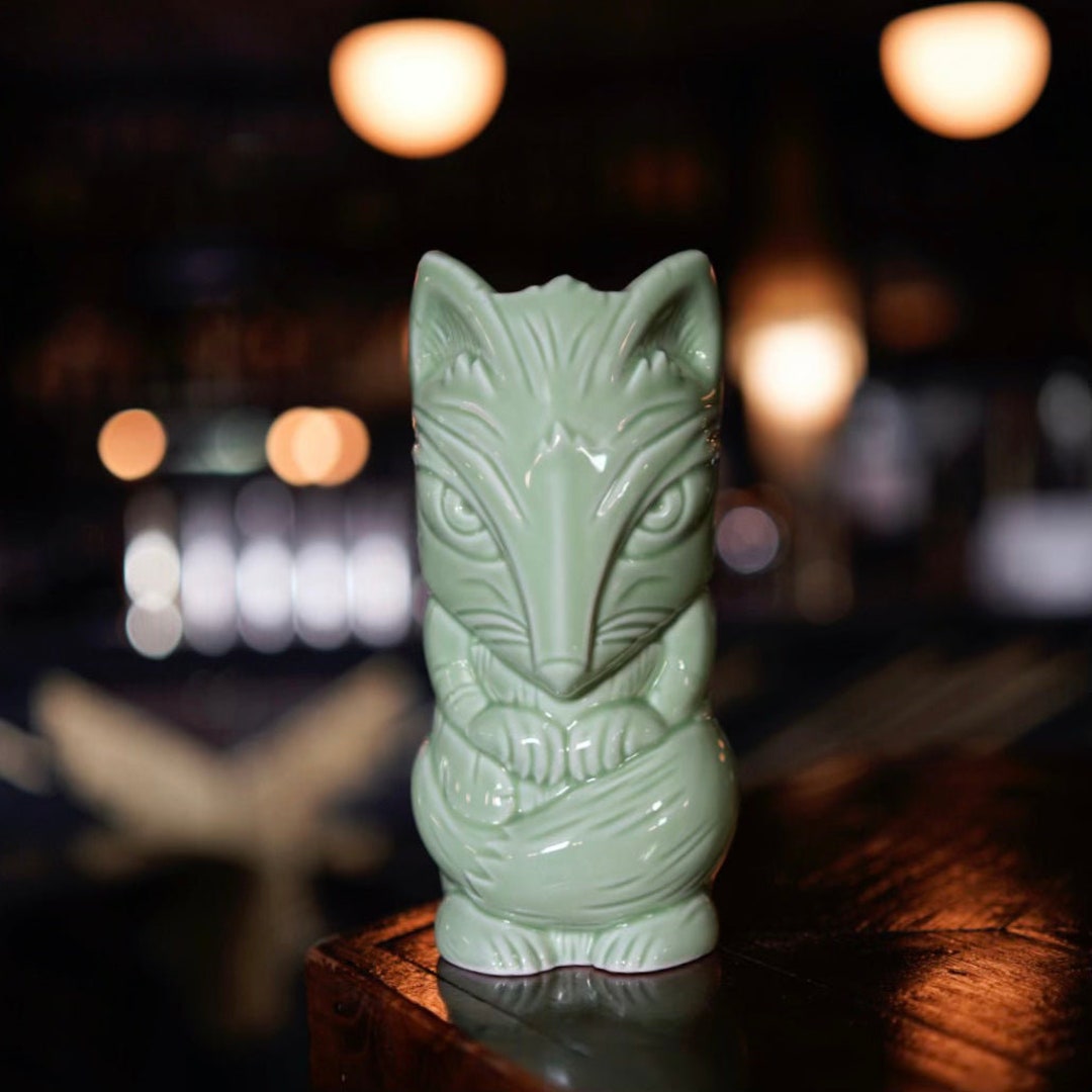The Fox Tiki Mug (seafoam) - Etsy