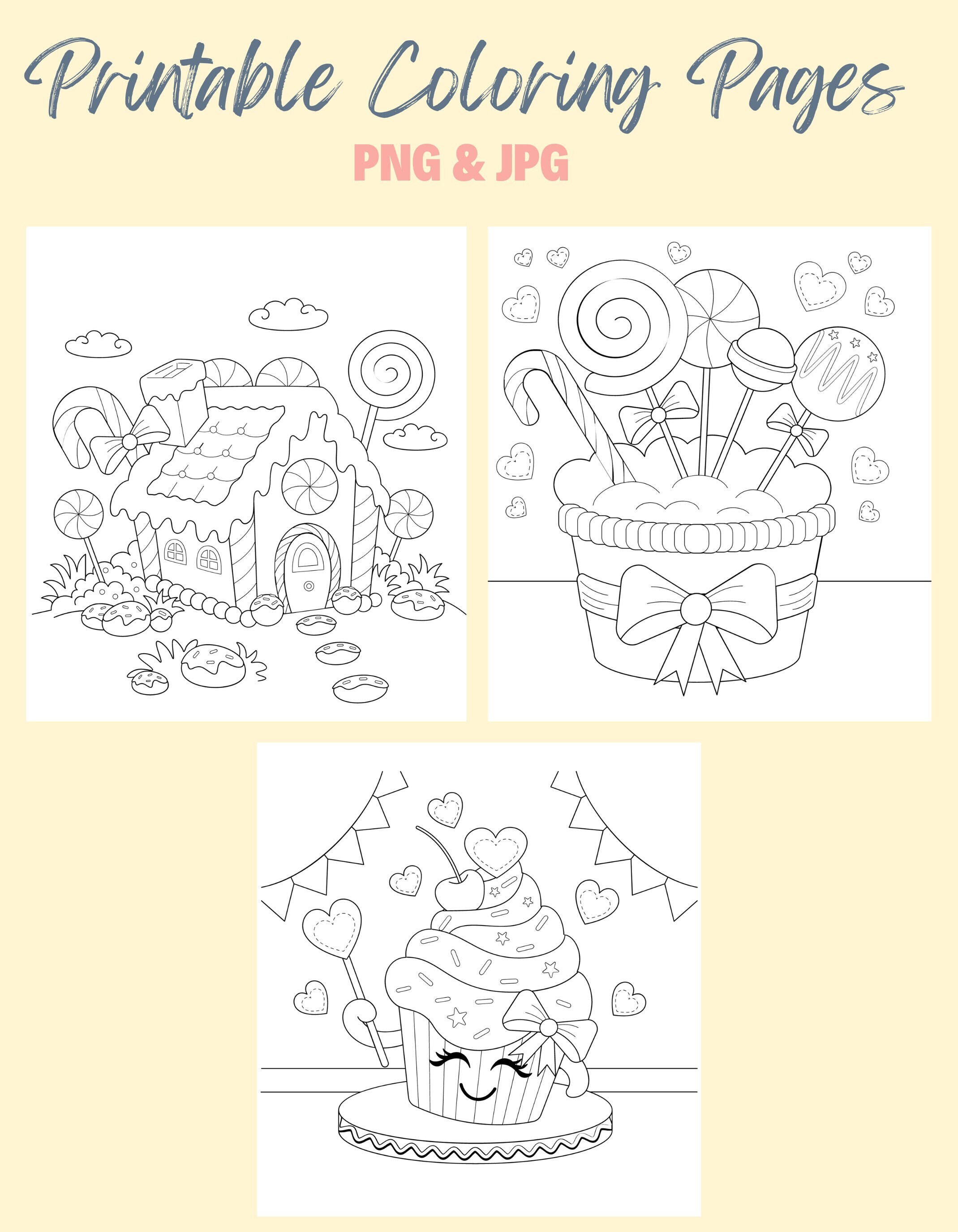Candyland Map Coloring Pages