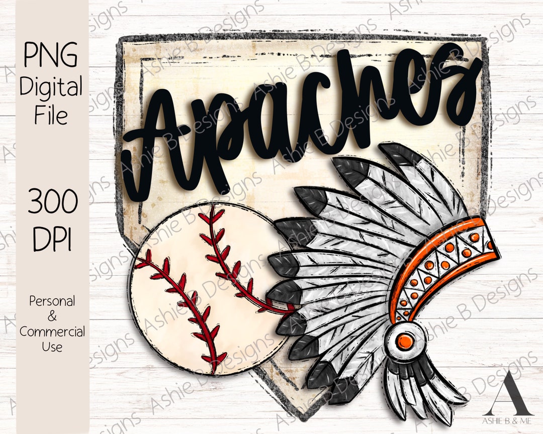 Apaches Baseball PNG, Sublimation Baseball T-shirt Design, Digital ...