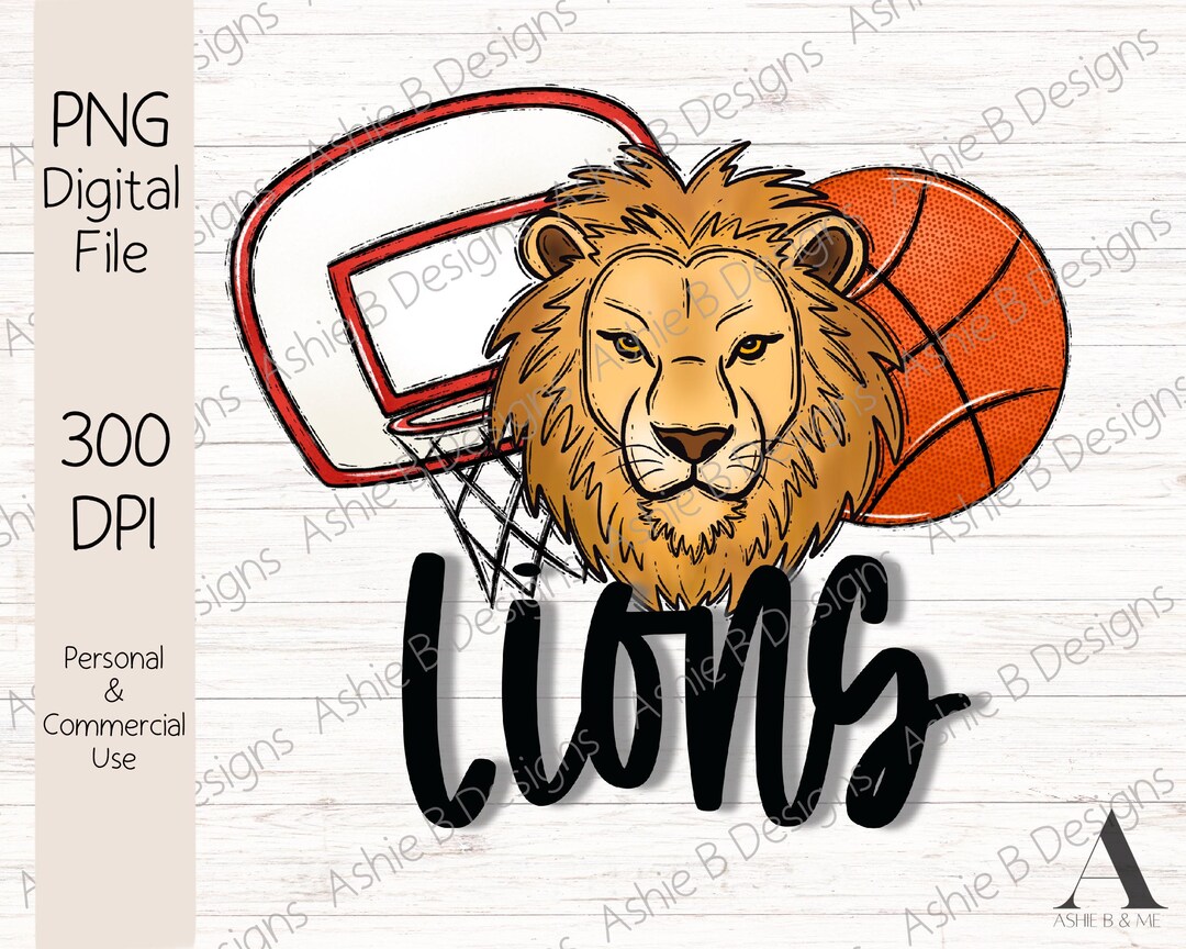 Lions Basketball PNG, Basketball Tshirt Design, Digital Download - Etsy