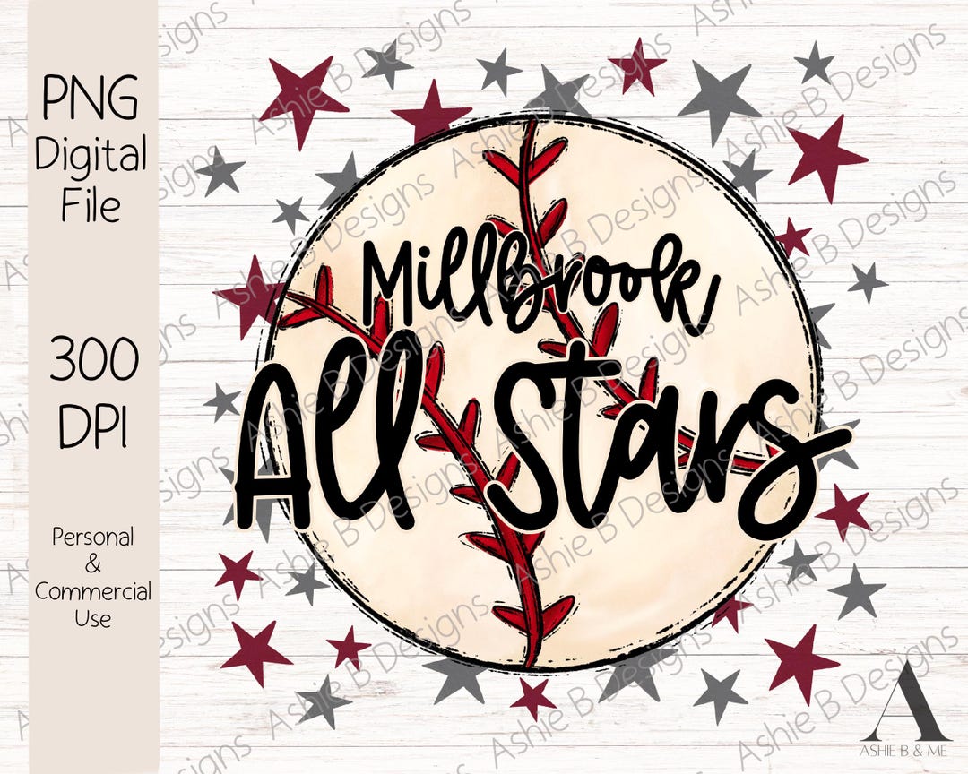 Millbrook Baseball All Stars PNG, Maroon and Gray Baseball All Stars ...