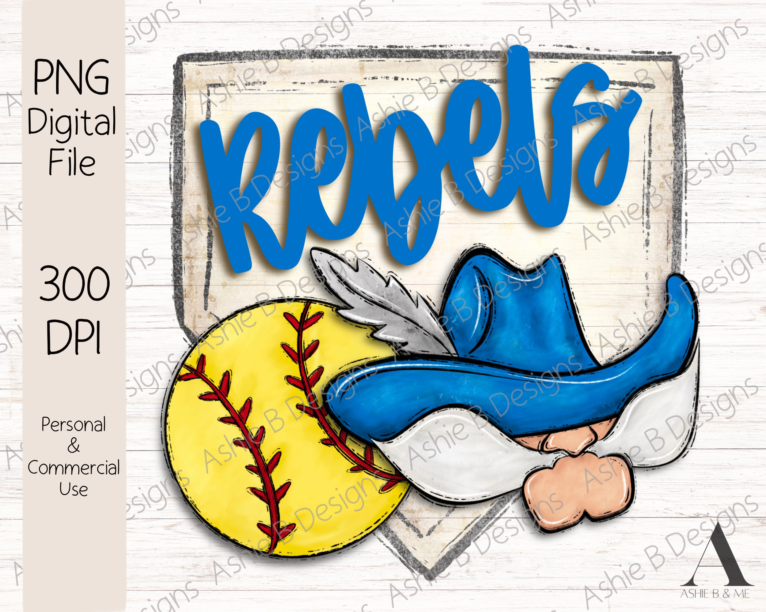 Rebels Softball PNG, Blue Rebels Tshirt Design, Sublimation, Digital ...