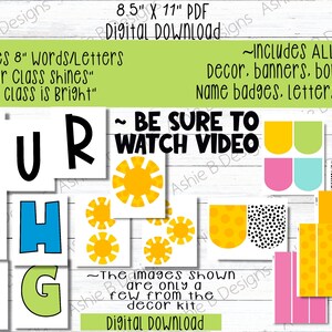 Classroom Door Decor, Our Class Shines Bright Bulletin Board Kit, New ...