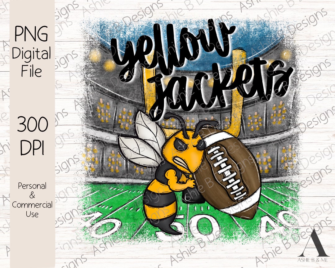 Yellow Jackets Football PNG, Distressed Yellow Jackets T-shirt Design ...