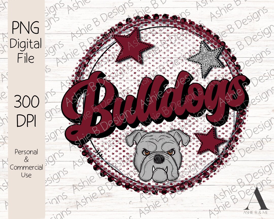 Bulldogs PNG, Maroon Bulldogs Sublimation T-shirt Design, Digital ...