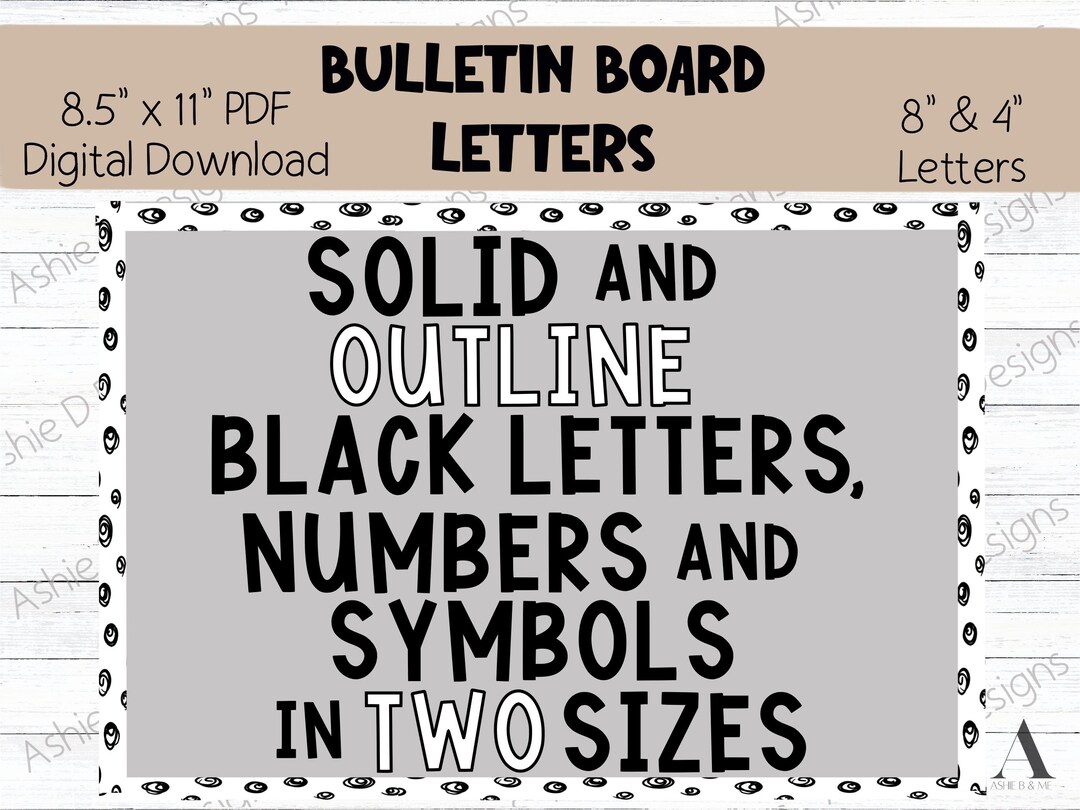 Bulletin Board Letters and Numbers, Classroom Decorations, Bulletin ...
