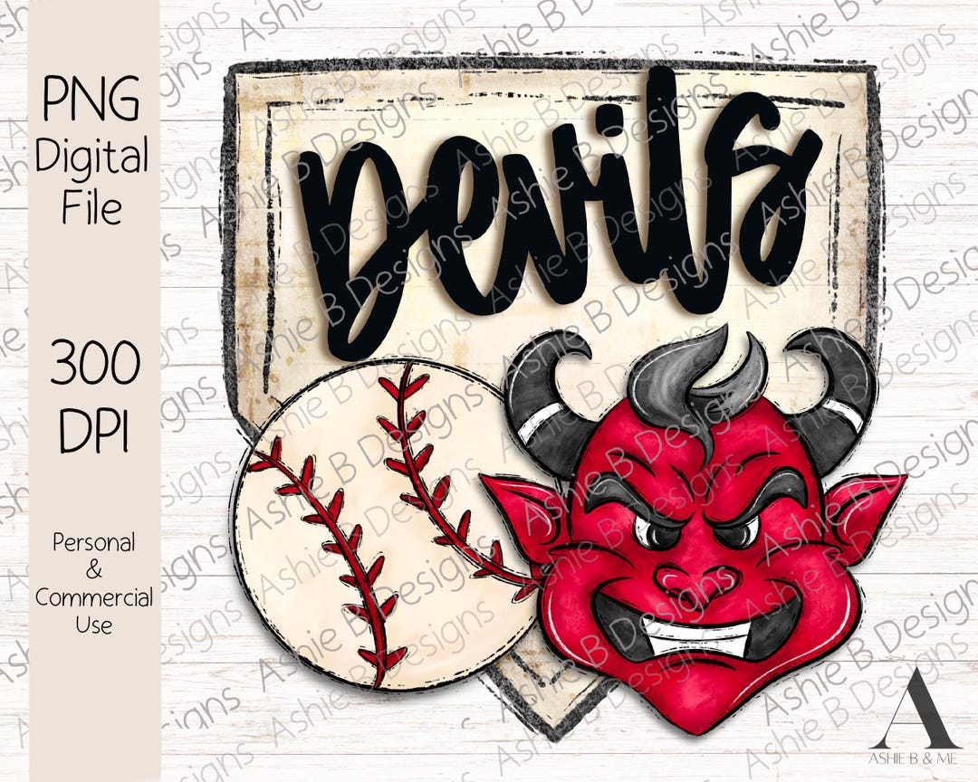 Devils Baseball PNG, Red Devils Baseball Tshirt Design, Digital ...