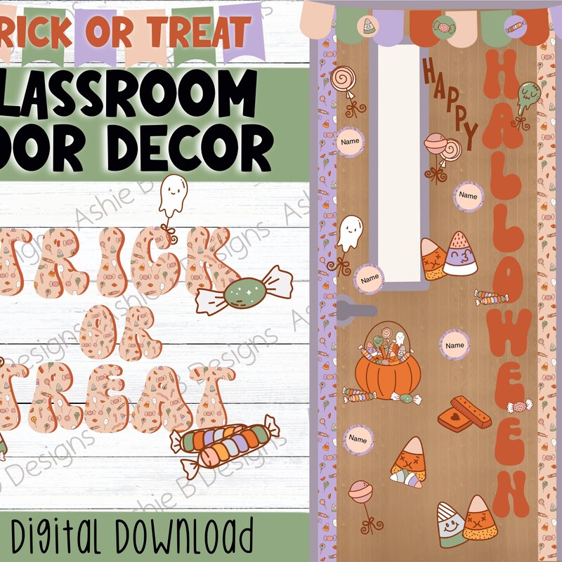 Halloween Classroom Door - Etsy