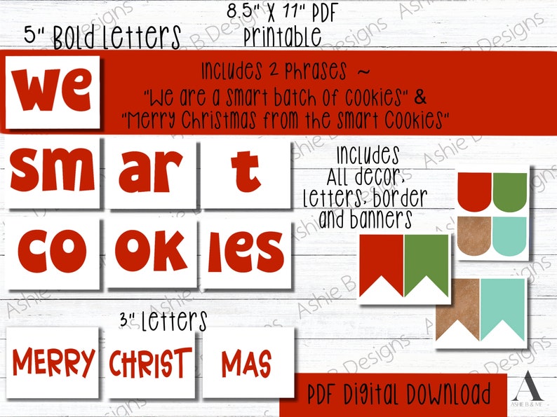 Classroom Door Decor, We Are a Smart Batch of Cookies, Christmas ...