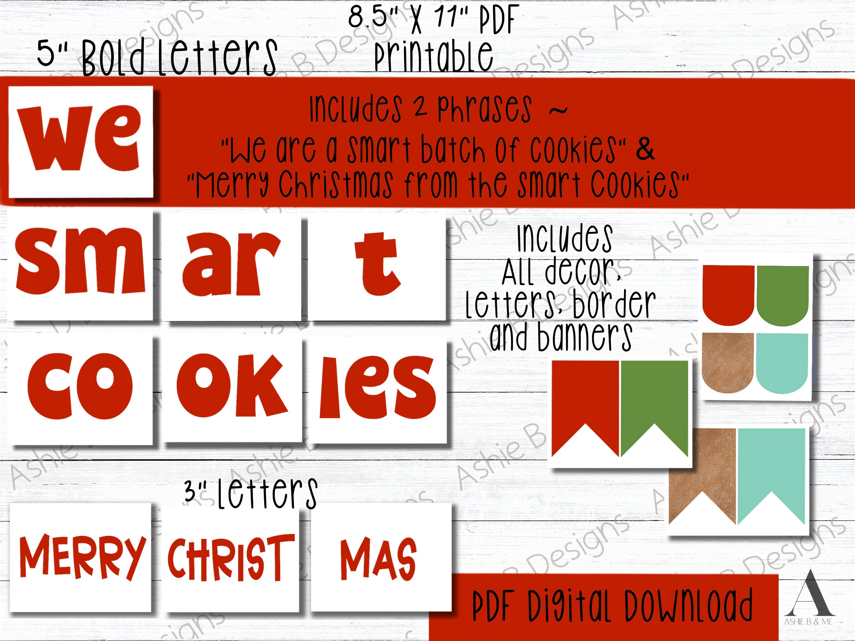 Classroom Door Decor, We Are a Smart Batch of Cookies, Christmas ...