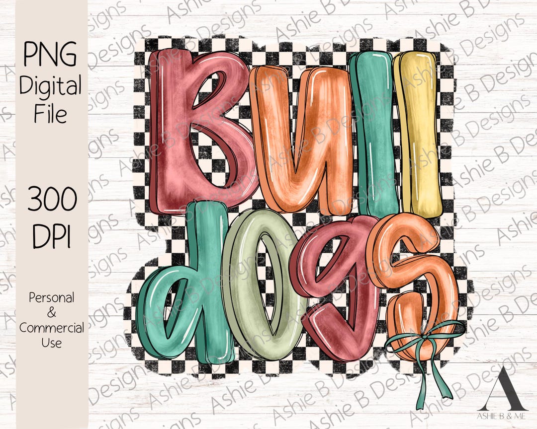 Bulldogs PNG, Bulldogs Distressed Checkered Coquette Bow Tshirt Design ...