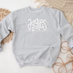 Hand Lettered Doodle Aggies PNG, White Aggies Tshirt Design, Digital ...
