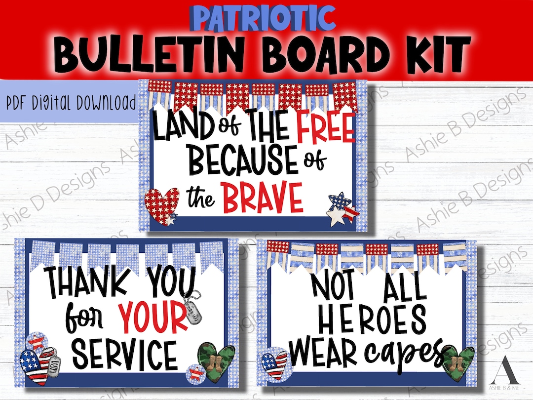 Veteran’s Day Classroom Bulletin Board, Classroom Decorations ...