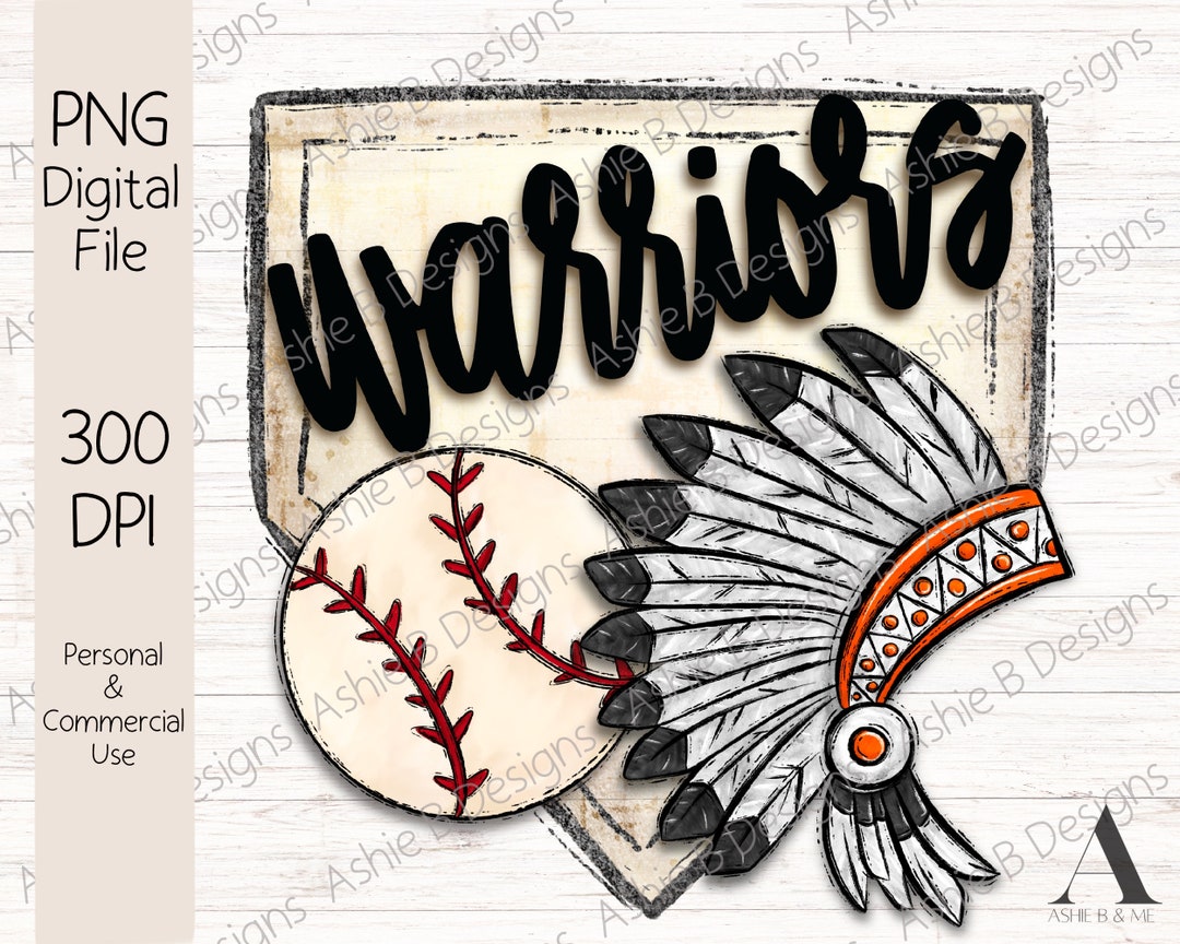 Warriors Baseball PNG, Orange Warriors Sublimation T-shirt Design ...