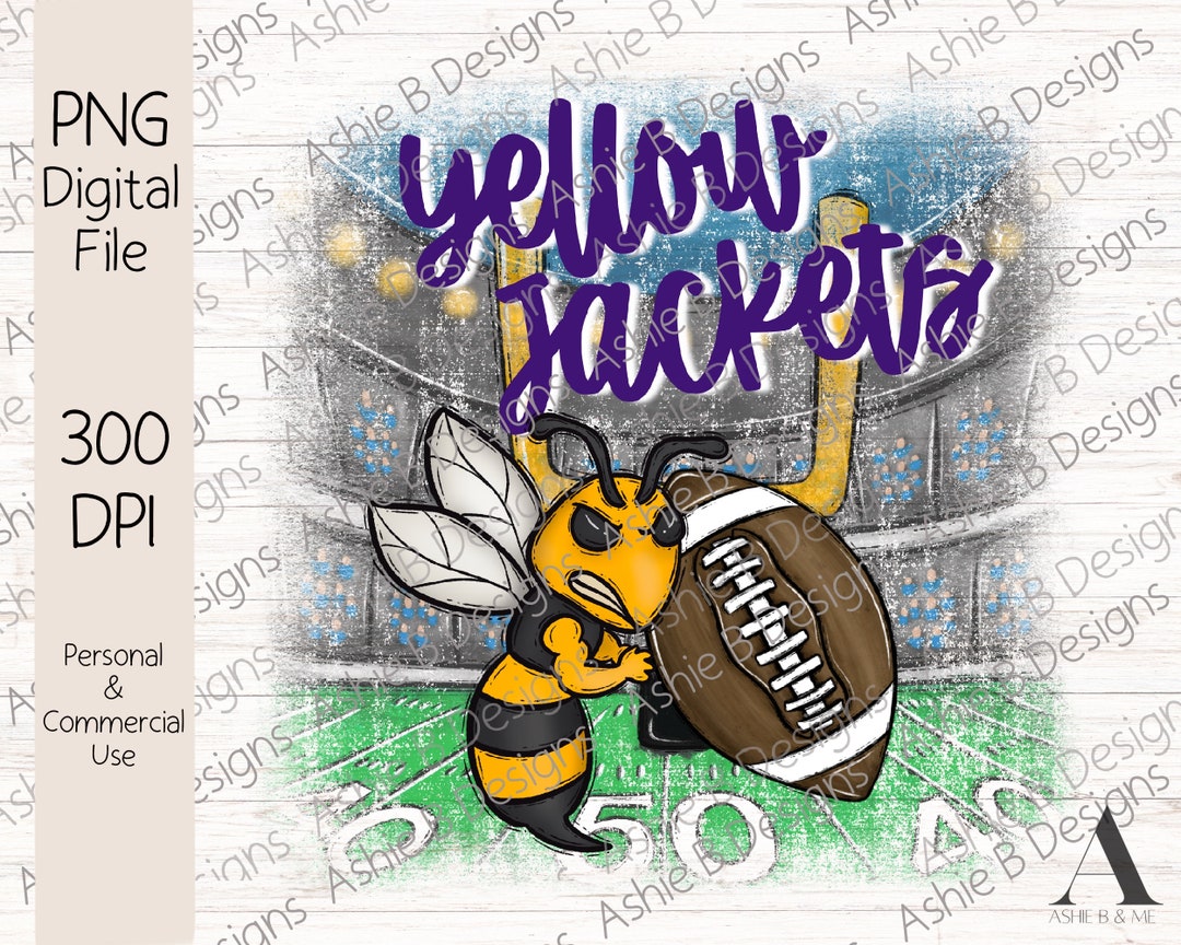 Yellow Jackets Football PNG, Distressed Football T-shirt Design ...