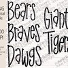 Hand Drawn Mascot Names PNG Bundle, Eagles, Hornets, Indians, Tigers ...
