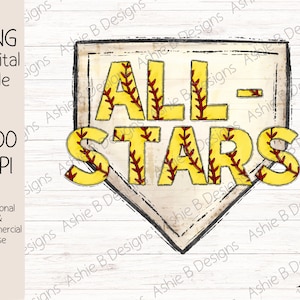 Softball All-stars PNG All-stars Softball PNG Softball - Etsy
