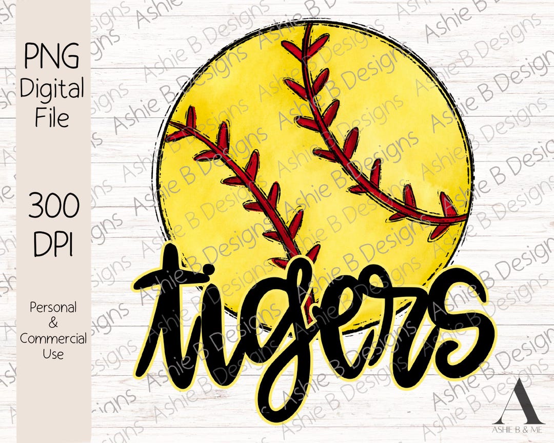 Tigers Softball PNG, Tigers Softball Sublimation Tshirt Design, Digital ...