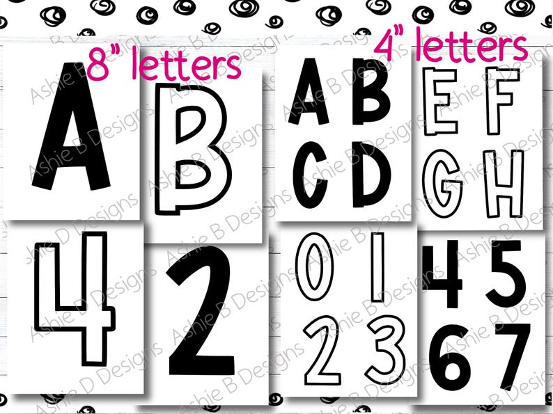 Bulletin Board Letters and Numbers, Classroom Decorations, Bulletin ...