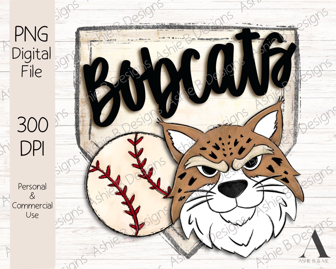 Bobcats Baseball PNG, Baseball Tshirt Design, Sublimation, Digital ...