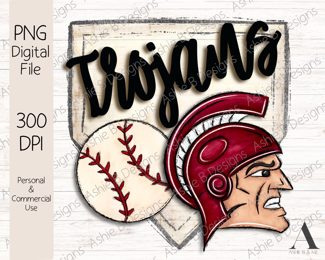 Trojans Baseball PNG, Sweatshirt Design, Sublimation, Digital Download ...